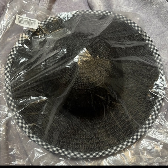 Laundry by Design | Accessories | Black And White Checkeredstraw Hat ...